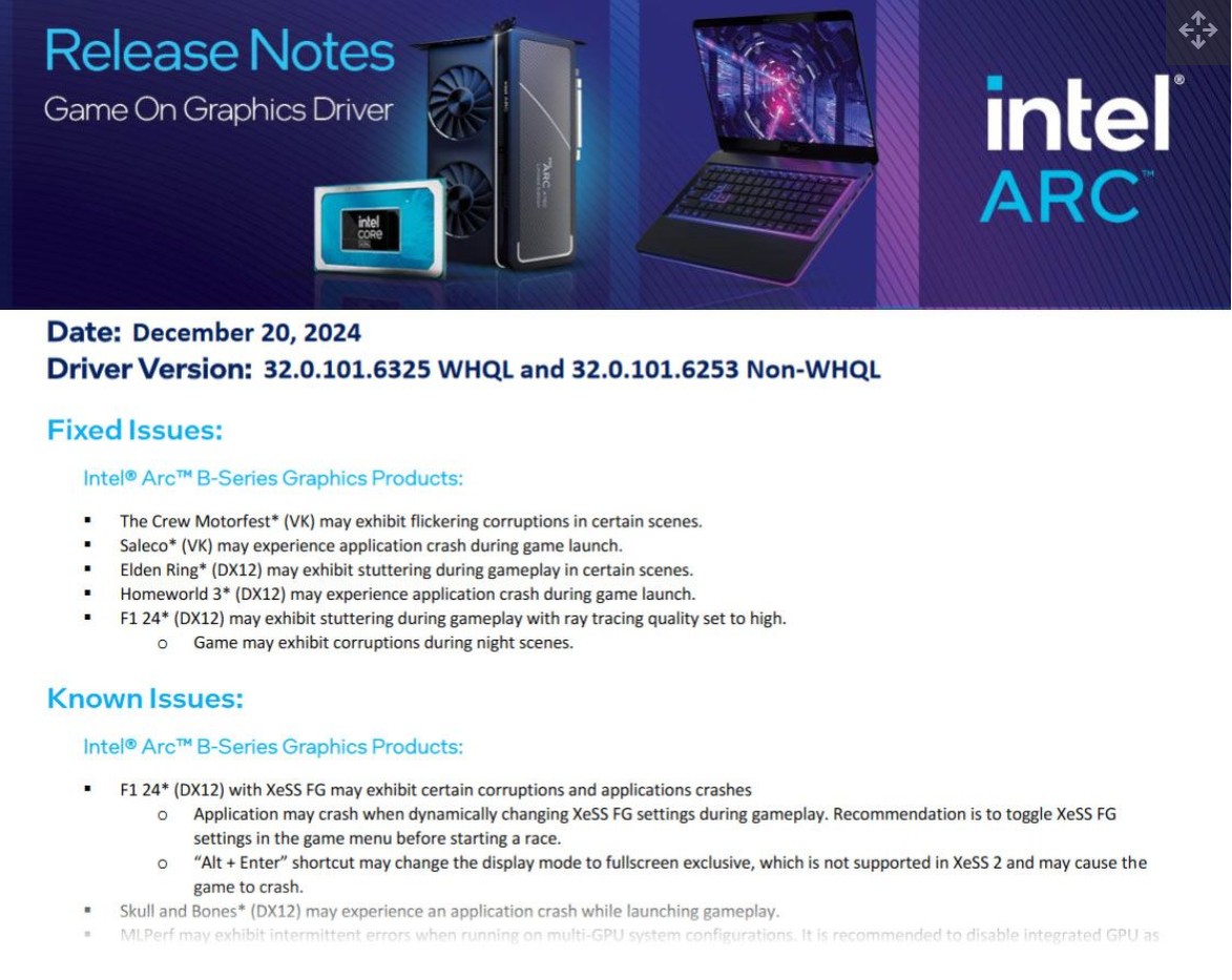 Графический драйвер Intel Game On устраняет ляпы Battlemage | Форум MMGP